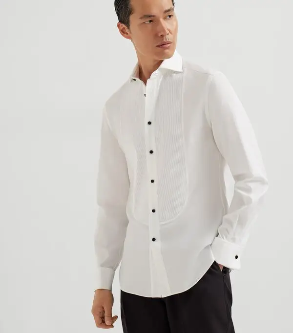Brunello Cucinelli Cotton Tuxedo Shirt