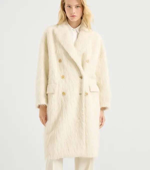 Brunello Cucinelli Alpaca-blend Double-breasted Coat