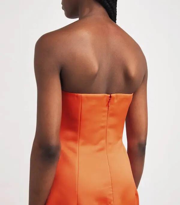 LEO LIN Floral Appliqué Ava Maxi Dress - Orange