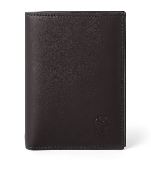 Brunello Cucinelli Leather Passport Holder - Brown