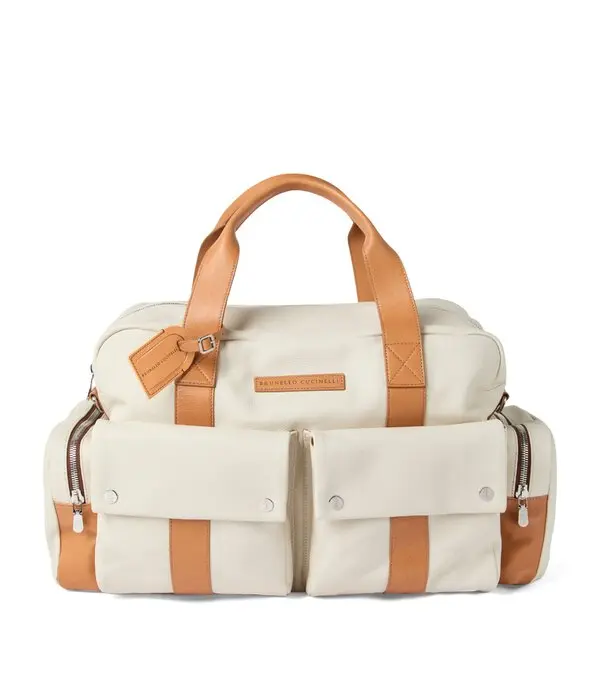Brunello Cucinelli Leather Leisure Bag - White