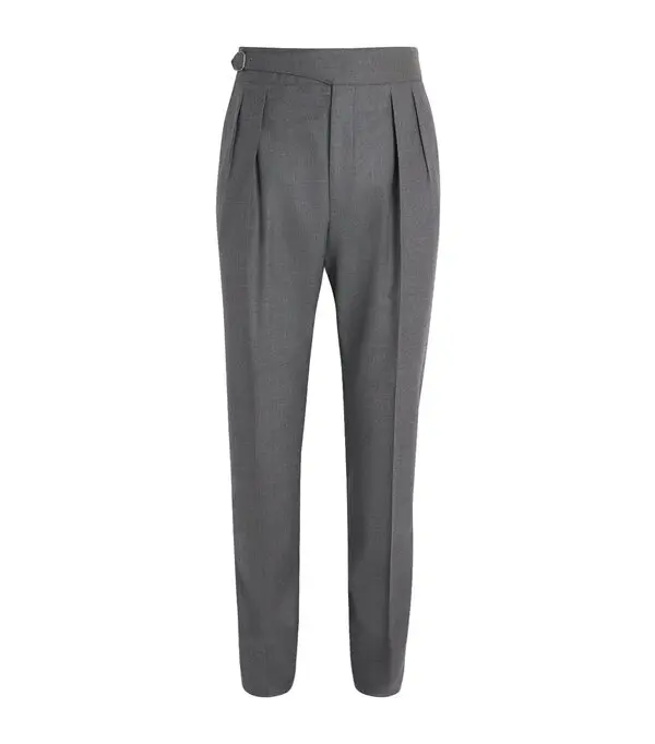 Ralph Lauren Purple Label Wool Pleated Byron Trousers