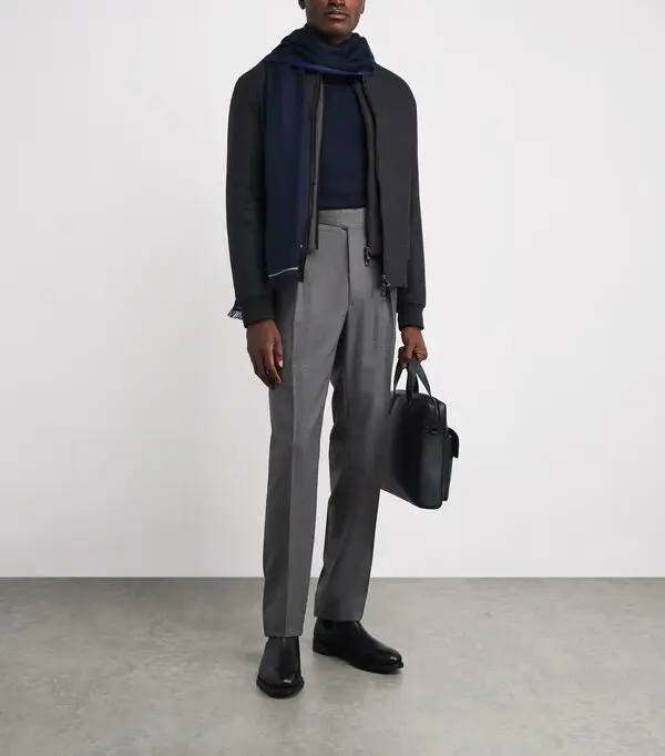 Ralph Lauren Purple Label Wool Pleated Byron Trousers