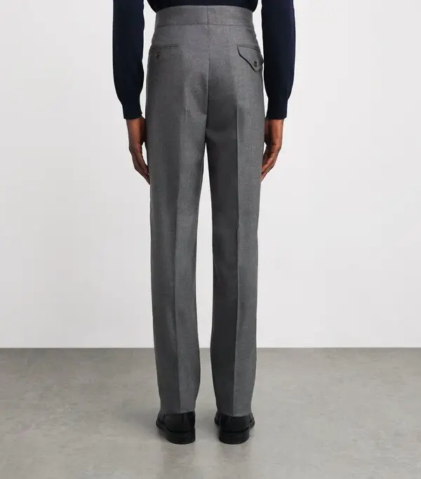 Ralph Lauren Purple Label Wool Pleated Byron Trousers