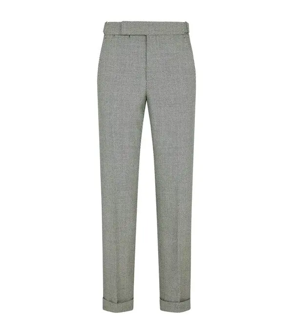 TOM FORD Wool Jacquard Tailored Trousers