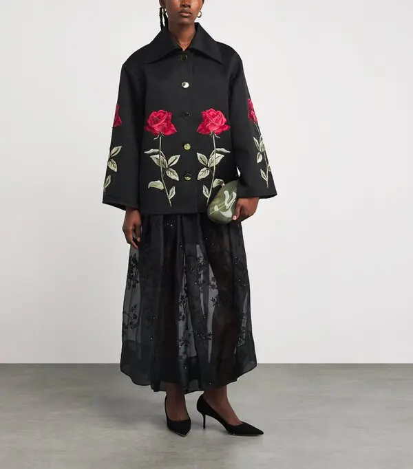 LEO LIN Rose-embroidered Leyna Jacket