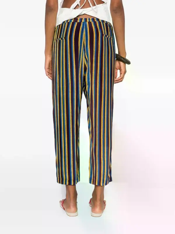 YAVI Striped Drawstring Trousers
