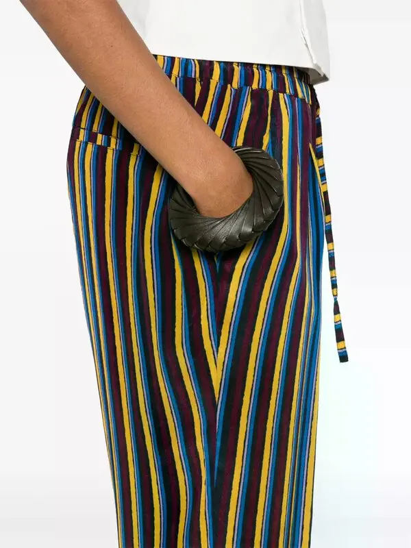 YAVI Striped Drawstring Trousers