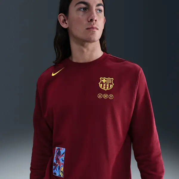 Nike Fc Barcelona Club Fourth Soccer Crew-neck - Red