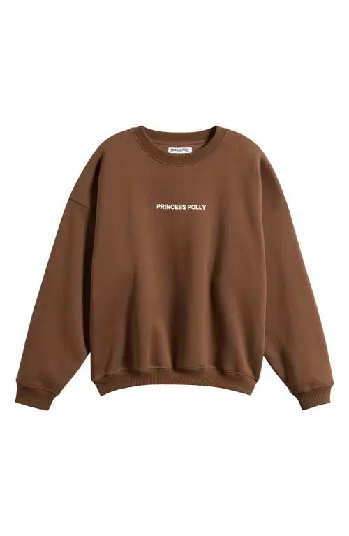 Princess Polly Logo Graphic Crewneck Sweatshirt
