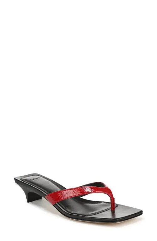 Vince Sanjuan Leather Flip Flop - Crimson Red