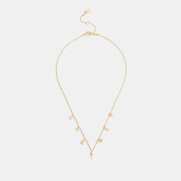 COACH Mini Icons Charm Necklace - Gold