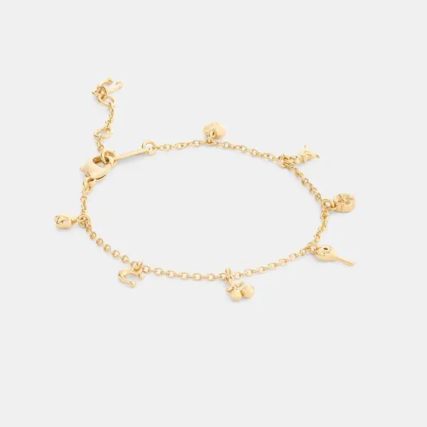 COACH Mini Icons Charm Bracelet - Gold