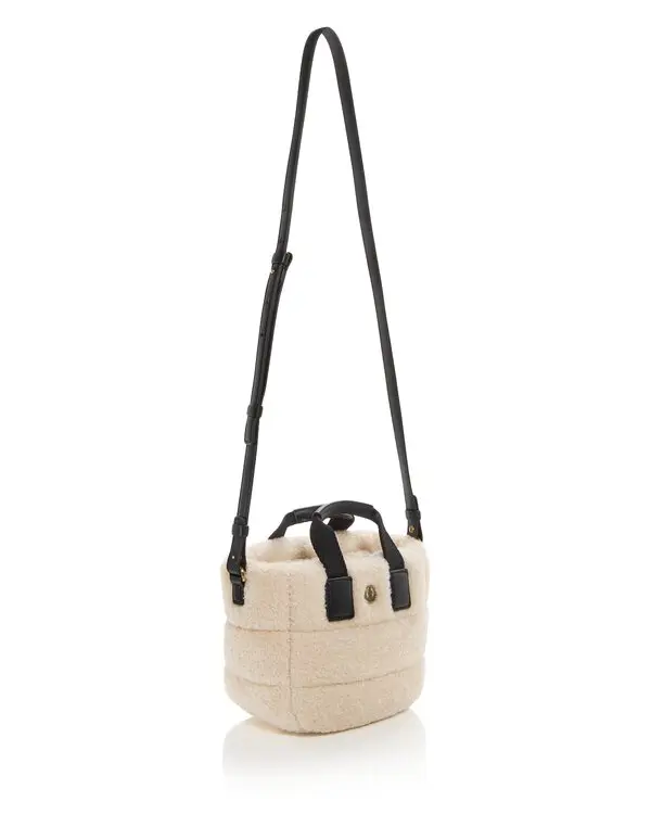 Moncler Micro Caradoc Faux Fur Crossbody Bag