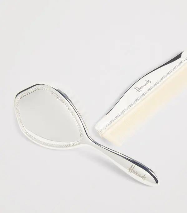 Harrods Plated Brush And Comb Set