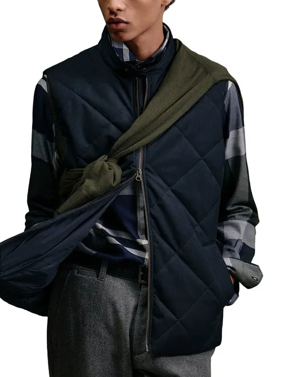 Barbour City Harrington Quilted Gilet Vest - Navy