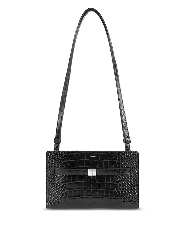 TOTEME Belted Croc Embossed Leather Crossbody