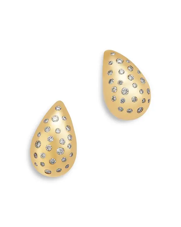 Bloomingdale'S Puffy Diamond Earrings - Gold