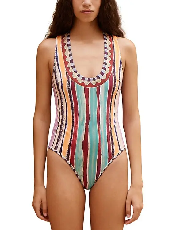 ALEMAIS Michelle Scoop Neck One-piece Swimsuit - Multi
