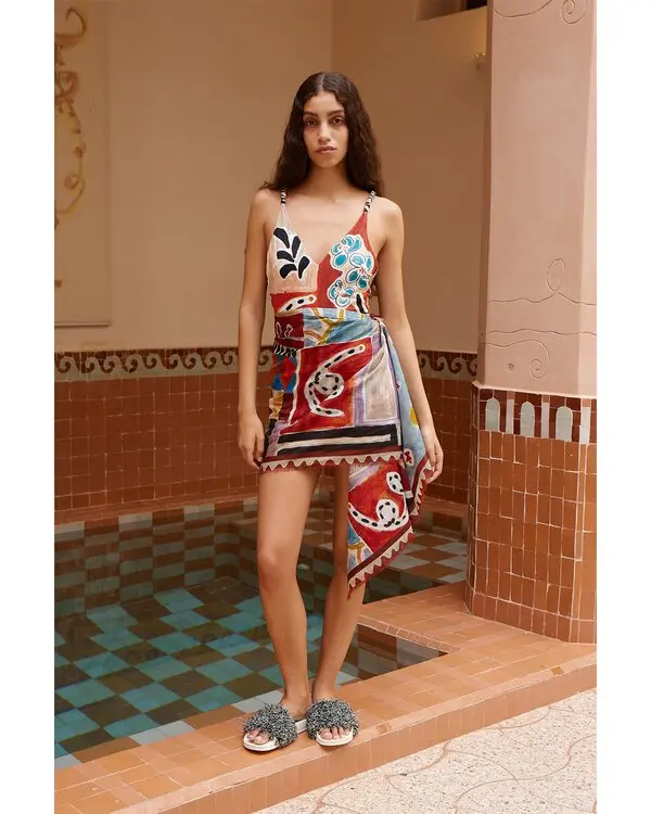 ALEMAIS Michelle Patchwork Printed Swimsuit