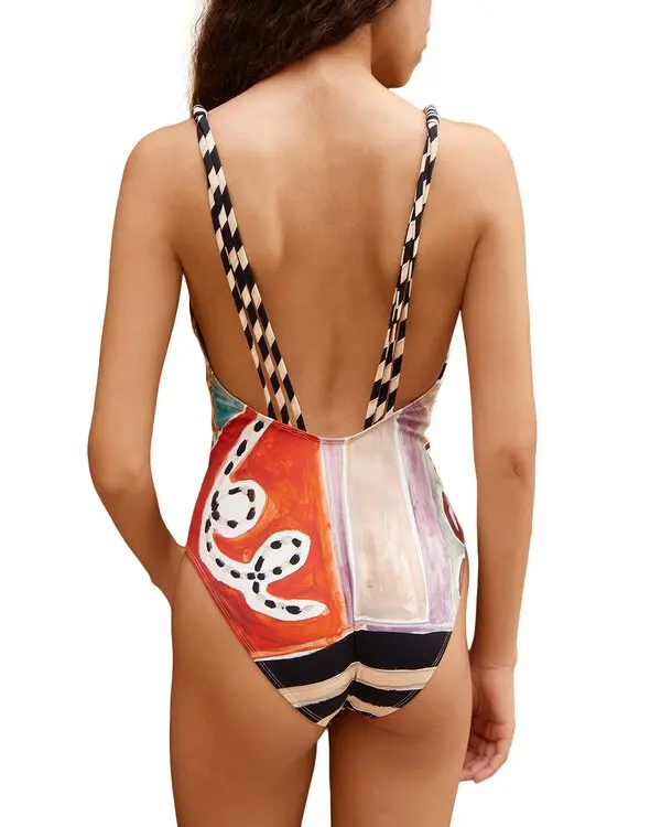 ALEMAIS Michelle Patchwork Printed Swimsuit