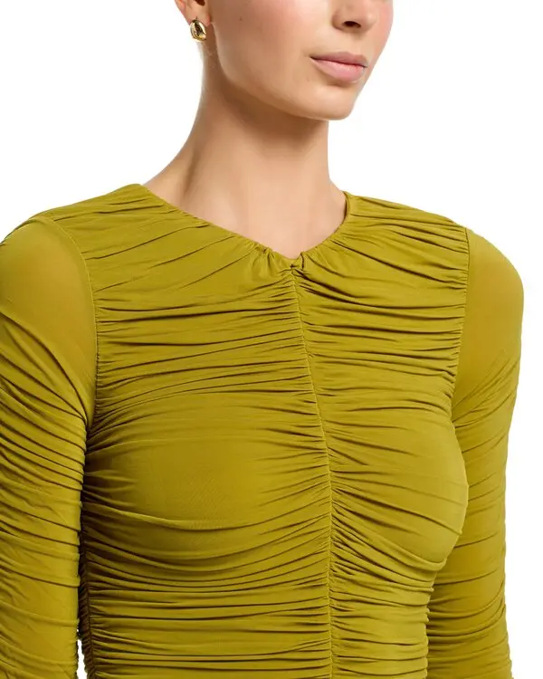 Tove Eira Gathered Maxi Dress - Lime