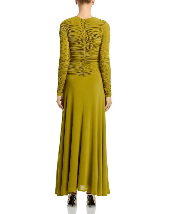 Tove Eira Gathered Maxi Dress - Lime