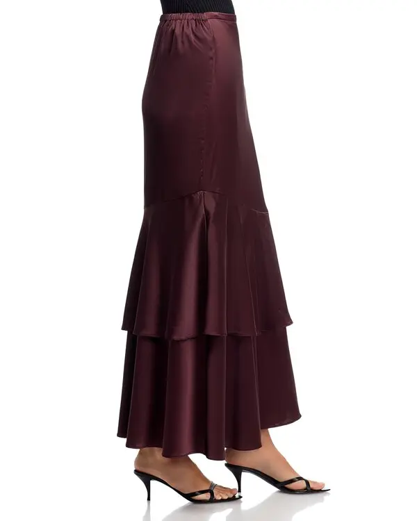 AREA STARS Tiered Maxi Skirt