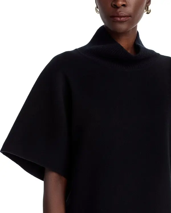 Lafayette 148 New York Knit Collar Wool Cashmere Blouse
