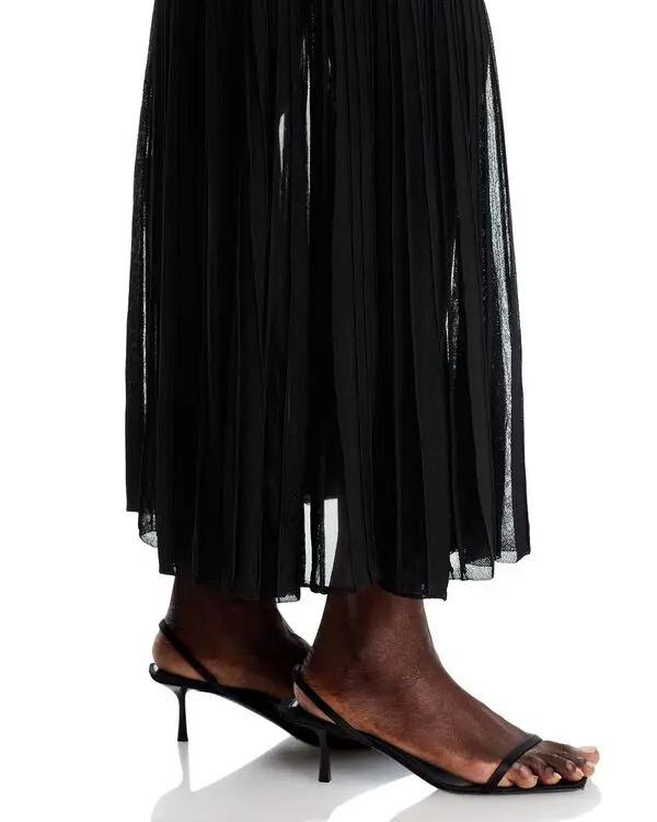 Michael Kors Mock Neck Sheer Maxi Dress