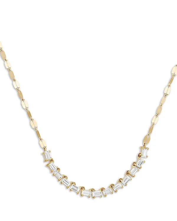 Lana Jewelry 14k Yellow Diamond Tennis Section Necklace - Gold
