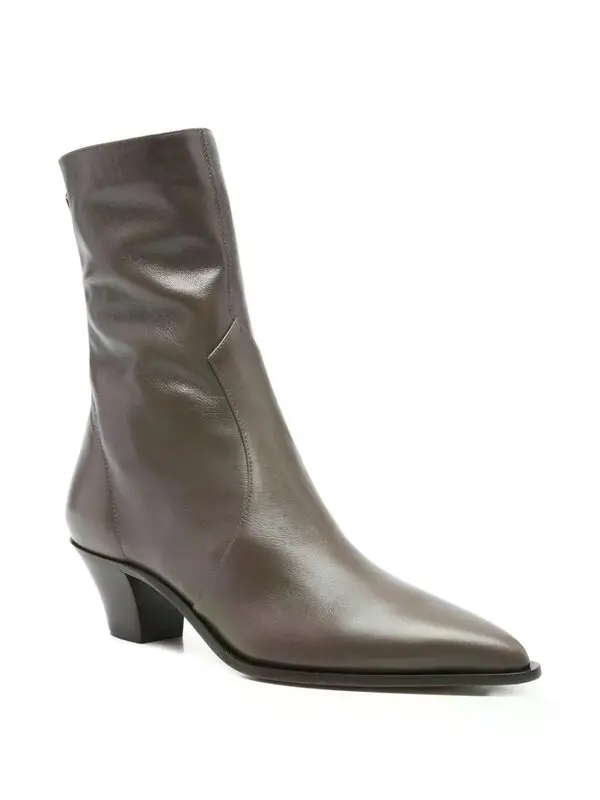 AQUAZZURA 60mm Brunswick Pointed-toe Boots - Brown