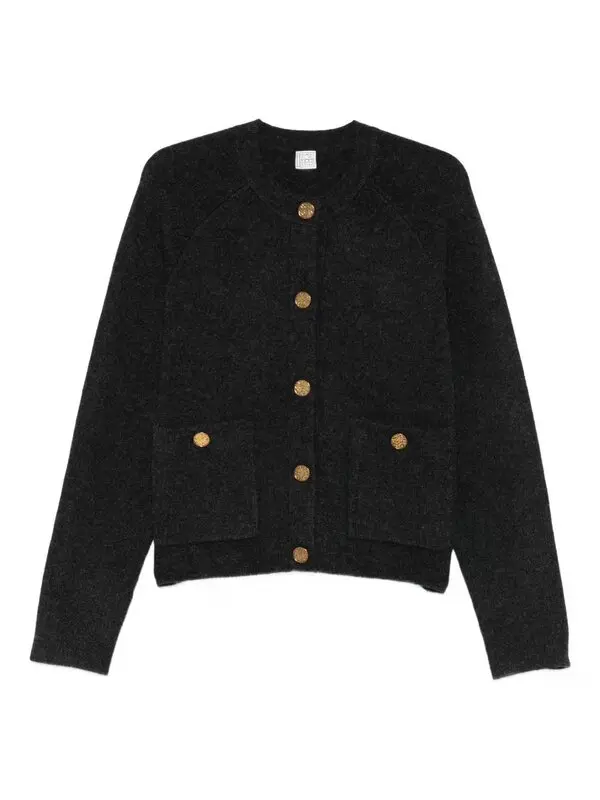 TOTEME Hammered-button Cardigan - Grey