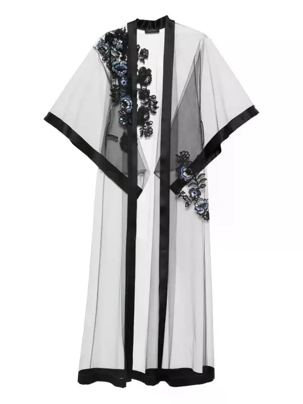 Carine Gilson Embroidered Robe - Black