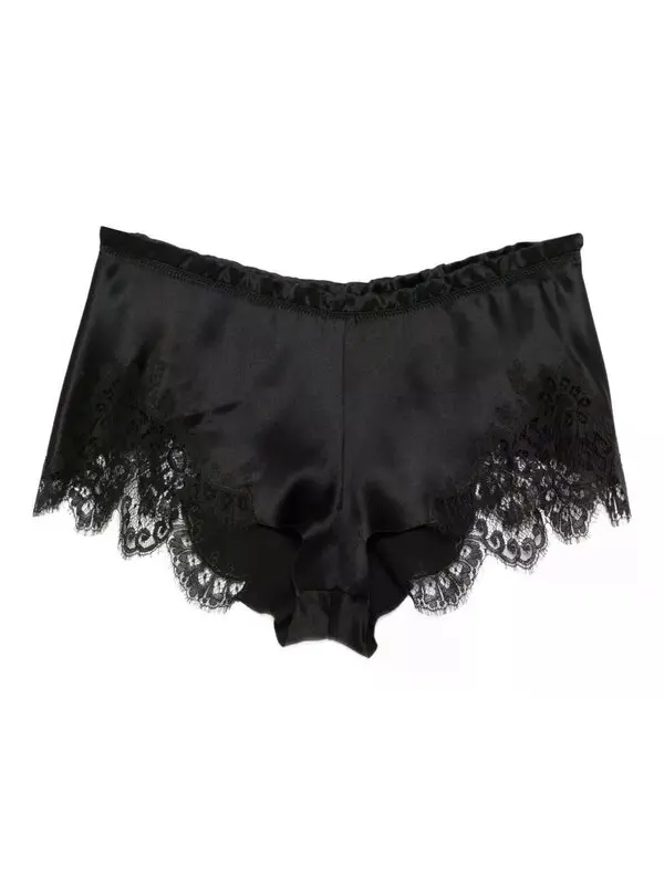 Carine Gilson Lace Trim Silk Shorts