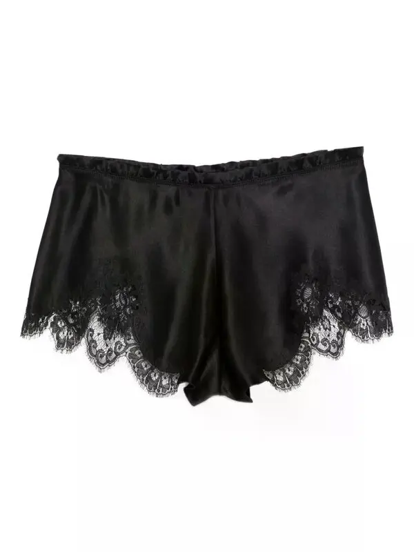 Carine Gilson Lace Trim Silk Shorts