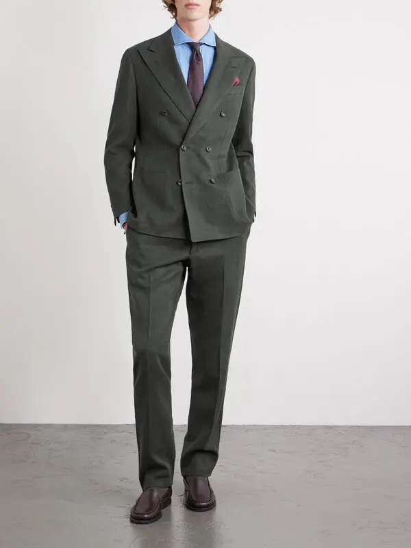 Thom Sweeney Double-breasted Linen Suit