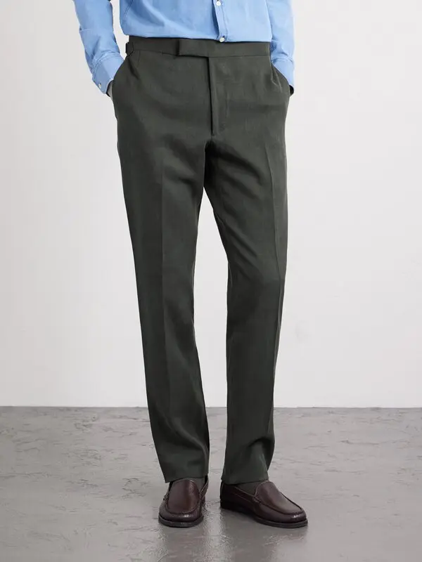 Thom Sweeney Double-breasted Linen Suit