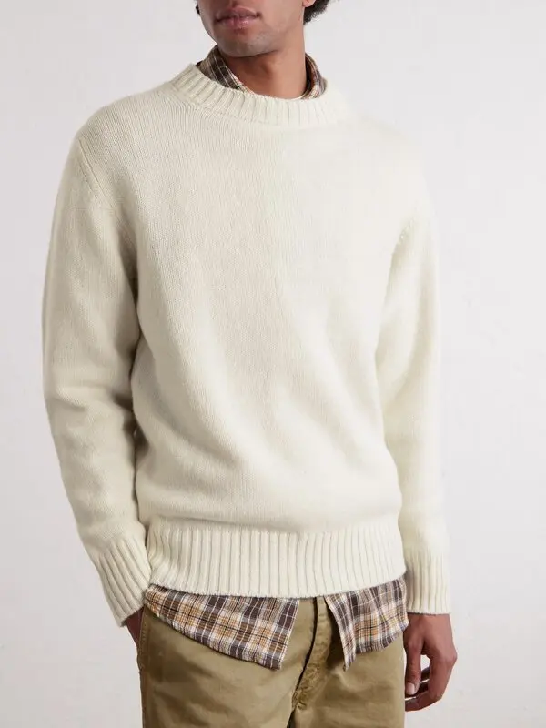 William Lockie Lambswool Sweater - Neutrals