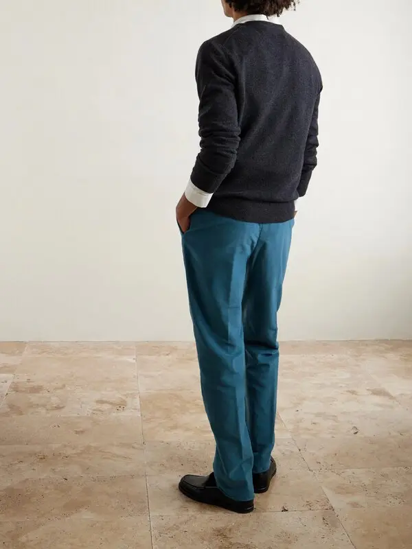 Sid Mashburn Stretch Cotton-moleskin Trousers