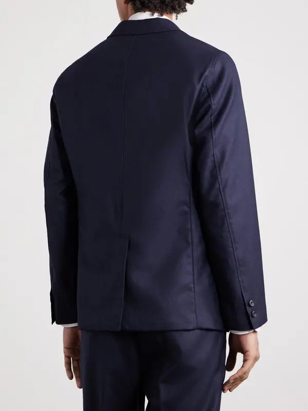 BEAMS Wool-blend Flannel Blazer - Blue