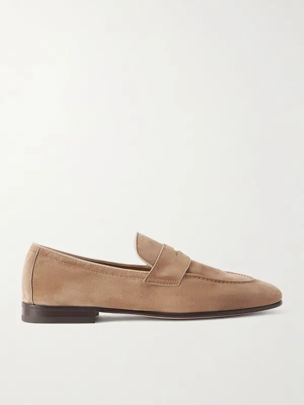 Brunello Cucinelli Suede Loafers - Neutrals