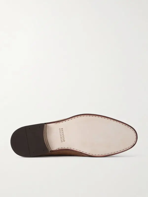 Brunello Cucinelli Suede Loafers - Neutrals