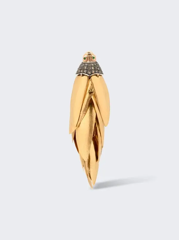 BIBI VAN DER VELDEN Scarab Gold Bunch Earring - Yg
