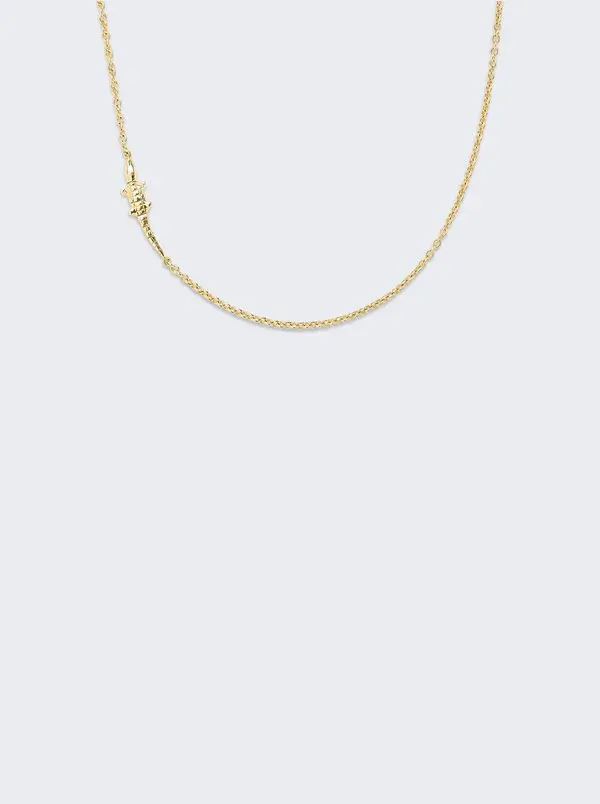BIBI VAN DER VELDEN Alligator Chain Necklace - Yg