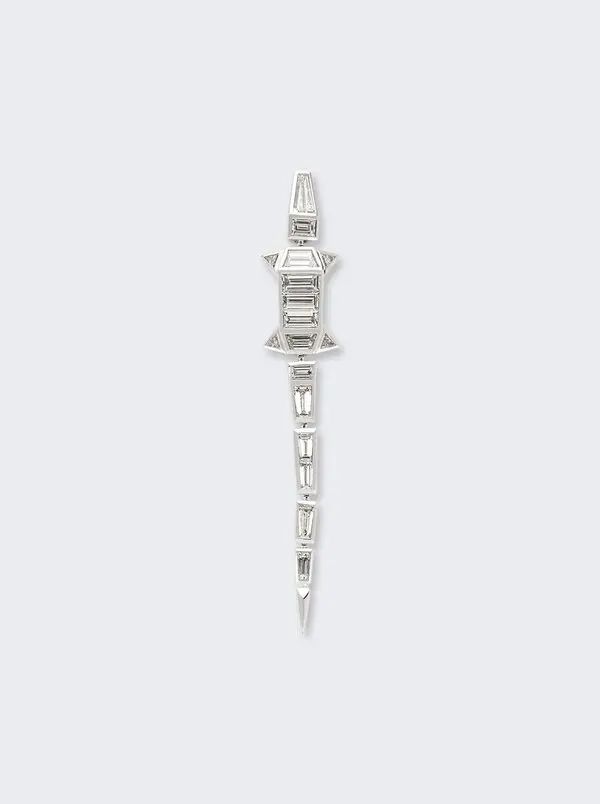 BIBI VAN DER VELDEN Diamond Alligator Extra-long Earring - Wg