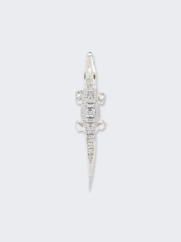 BIBI VAN DER VELDEN Alligator Art Deco Bite Earring - Wg
