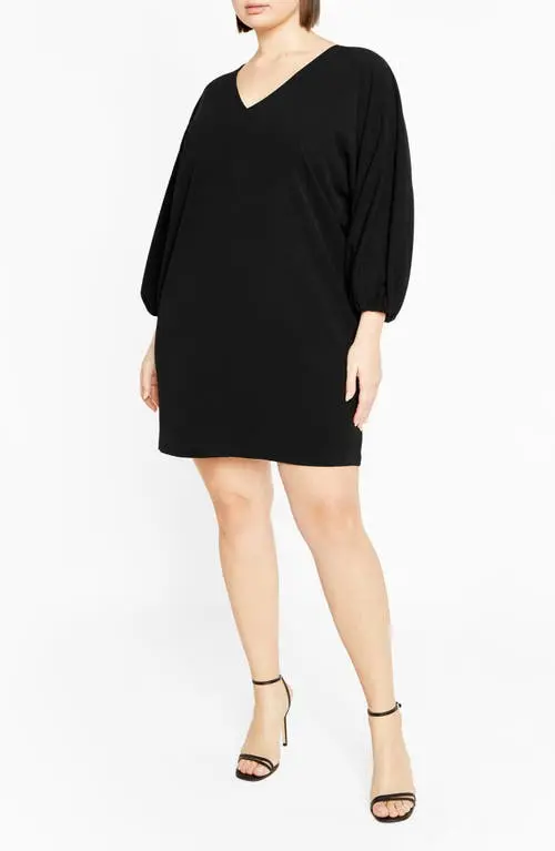 City Chic Oakleigh Long Sleeve Mini Shift Dress