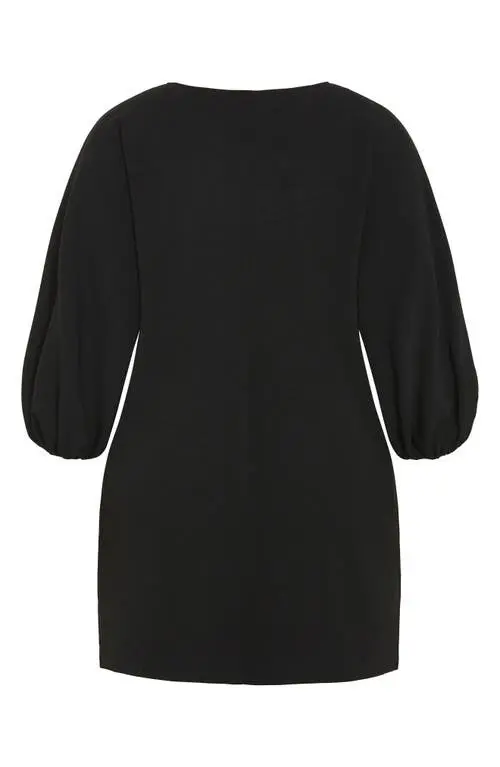 City Chic Oakleigh Long Sleeve Mini Shift Dress