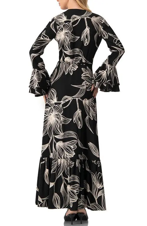 IVONNE Floral Print Maxi Dress